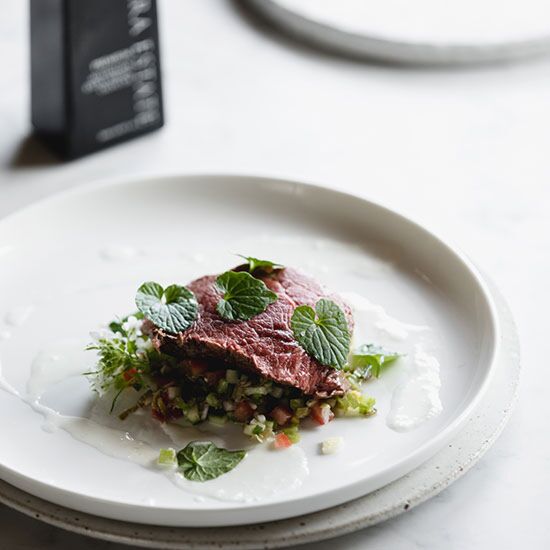 Seared Eye Fillet Carpaccio and Goats Cheese Dressing by Ben Milbourne ...
